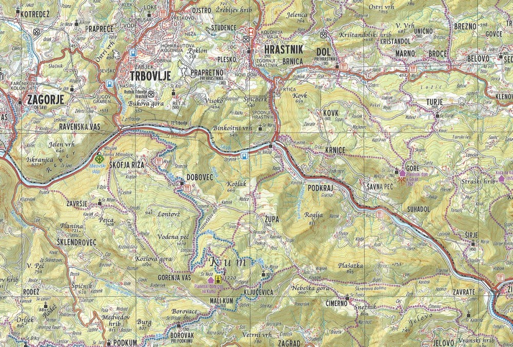 PZS | Planinska trgovina | Posavsko hribovje - 1:75.000, turistična karta